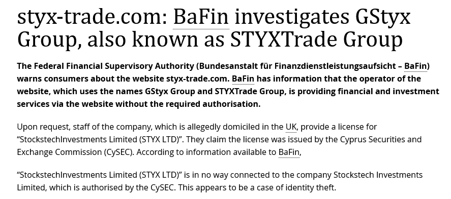 Styx-trade review – 5 things you should know about styx-trade.org